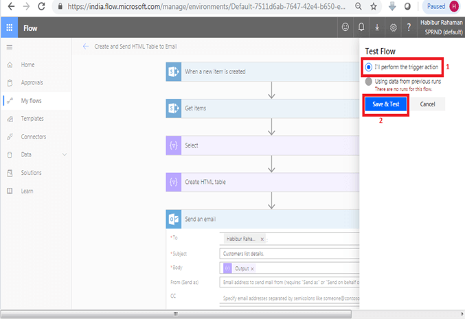Create And Format Html Table Using Microsoft Flow